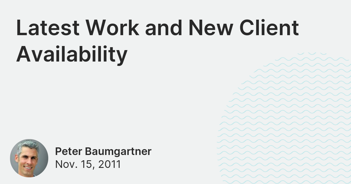 Latest Work and New Client Availability | Lincoln Loop